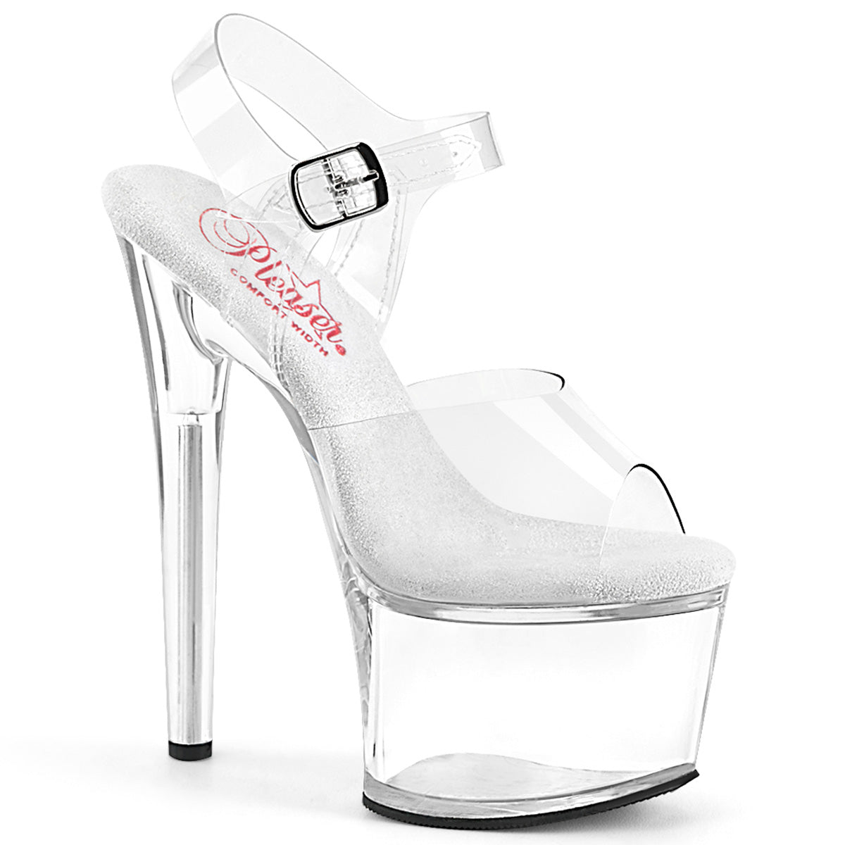 Passion-708 Clear Comfort Width, 7" Heels (Speed Heels) | Bptboppityboo ...